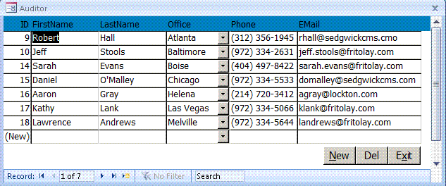 Access Generic Survey Setup Form